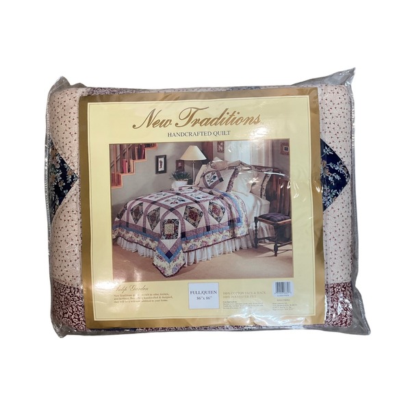 Sears | Bedding | Vtg Sears New Traditions Handcrafted Quilt Tulip ...